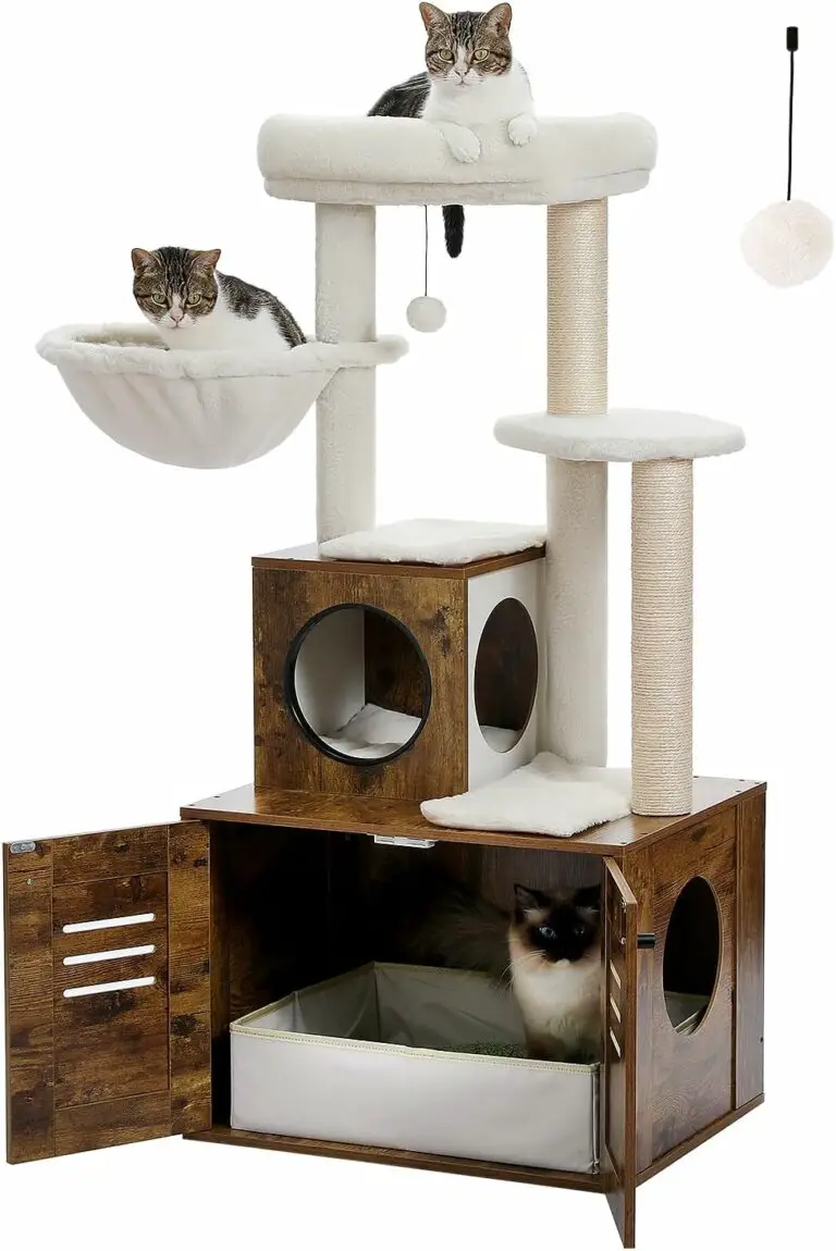 Top 9 Best Cat Tree With Litter Box Enclosures